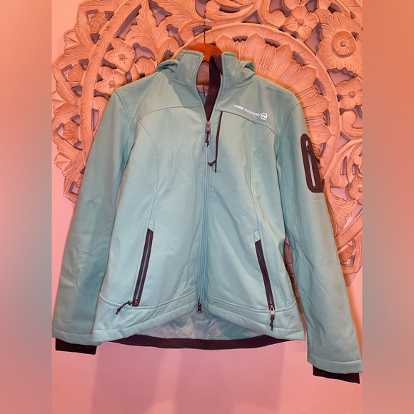 Free Country | Jackets & Coats | Free Country Teal Heavy Duty Hooded ...